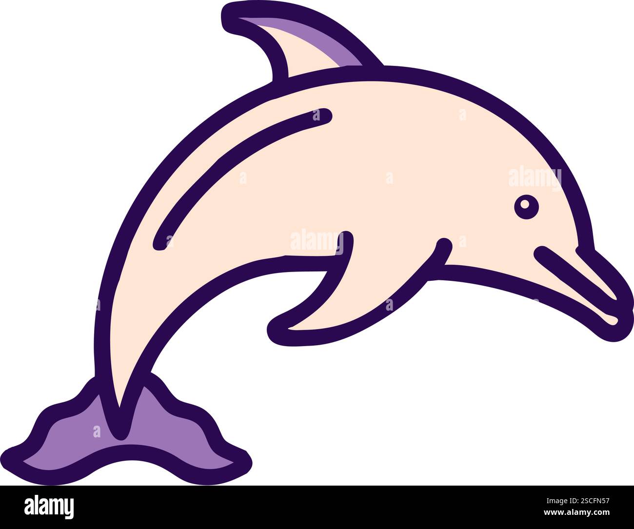 Happy dolphin cartoon illustration Stock Vector Image & Art - Alamy