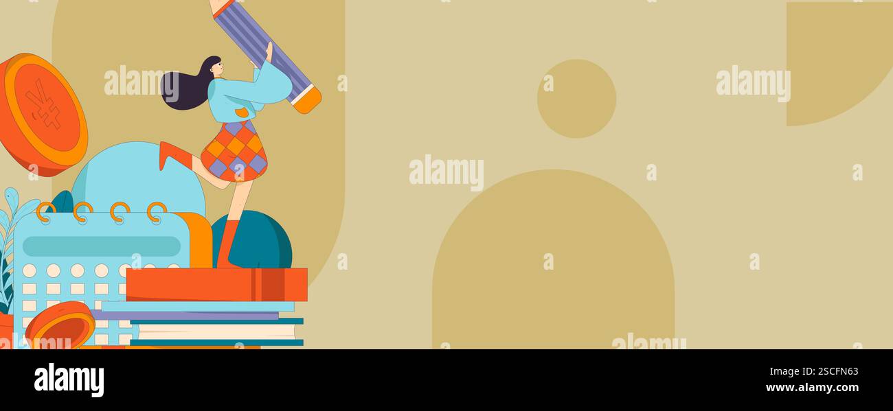 Check-in character flat vector concept operation hand-drawn ...