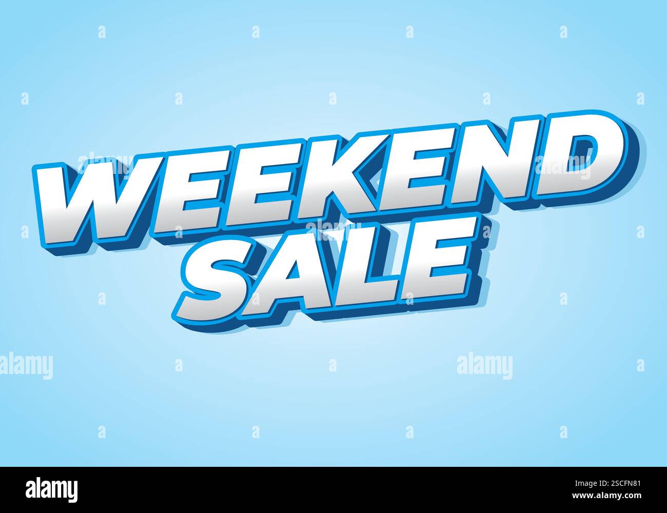 Weekend sale. Text effect design for social media or website ads Stock ...