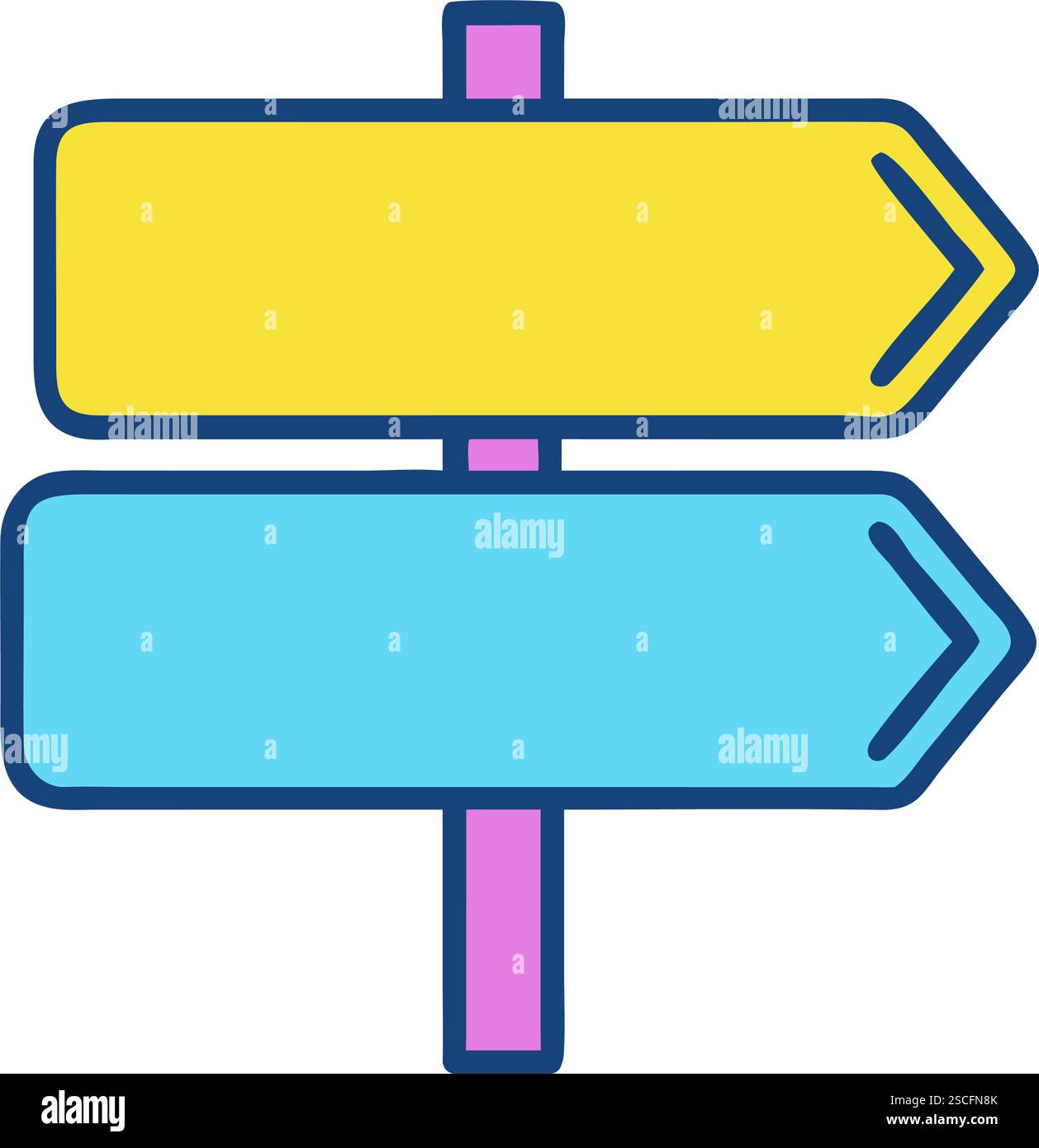 Road direction signpost with arrows for navigation Stock Vector Image ...