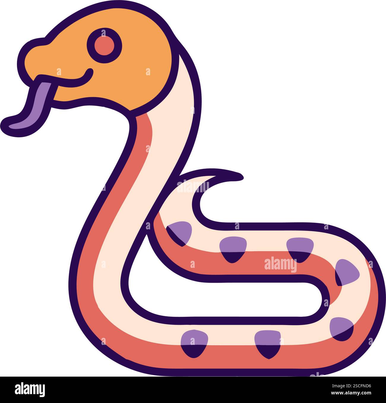 Slithering snake cartoon illustration Stock Vector Image & Art - Alamy