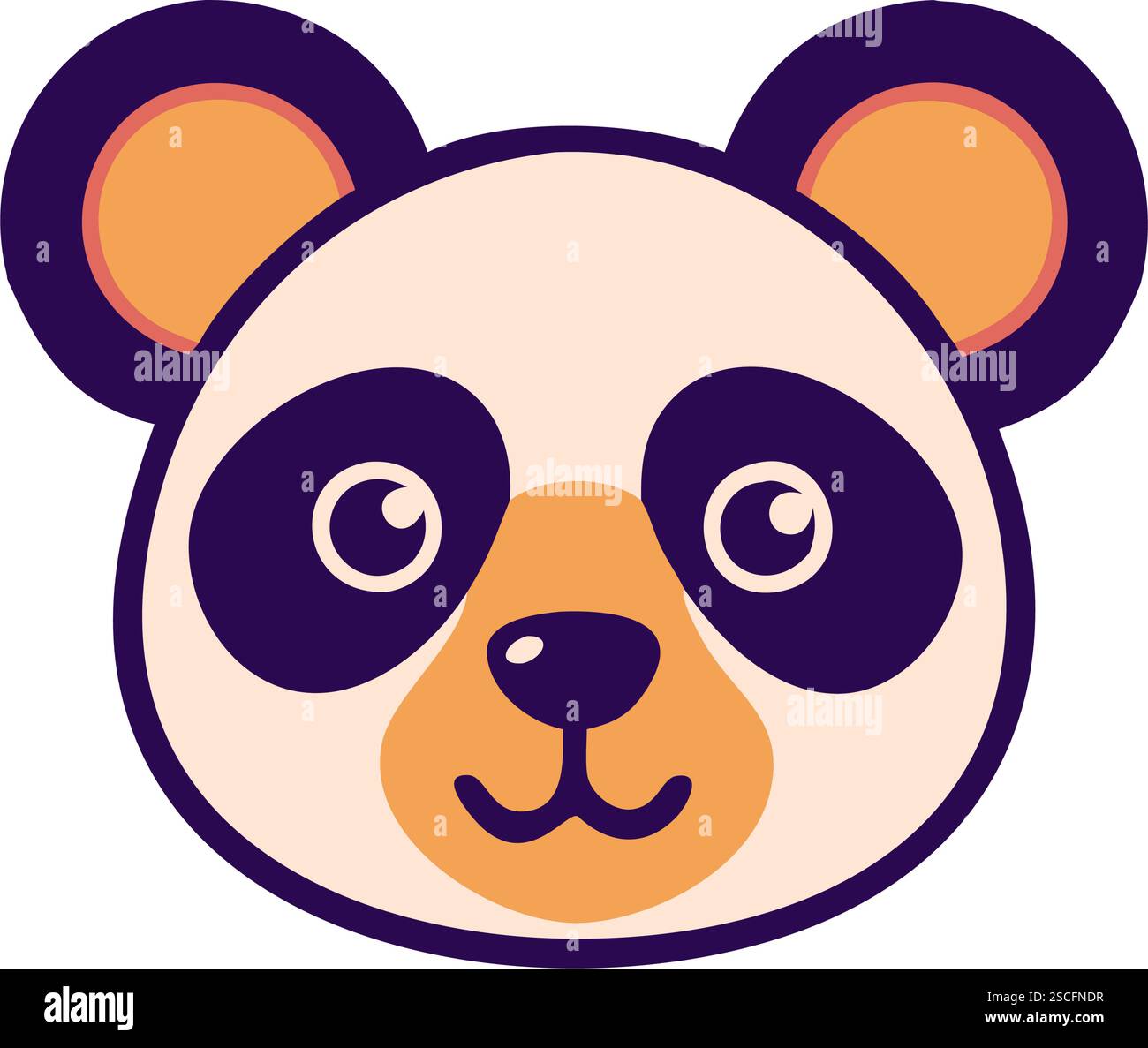 Cute panda face cartoon illustration Stock Vector Image & Art - Alamy