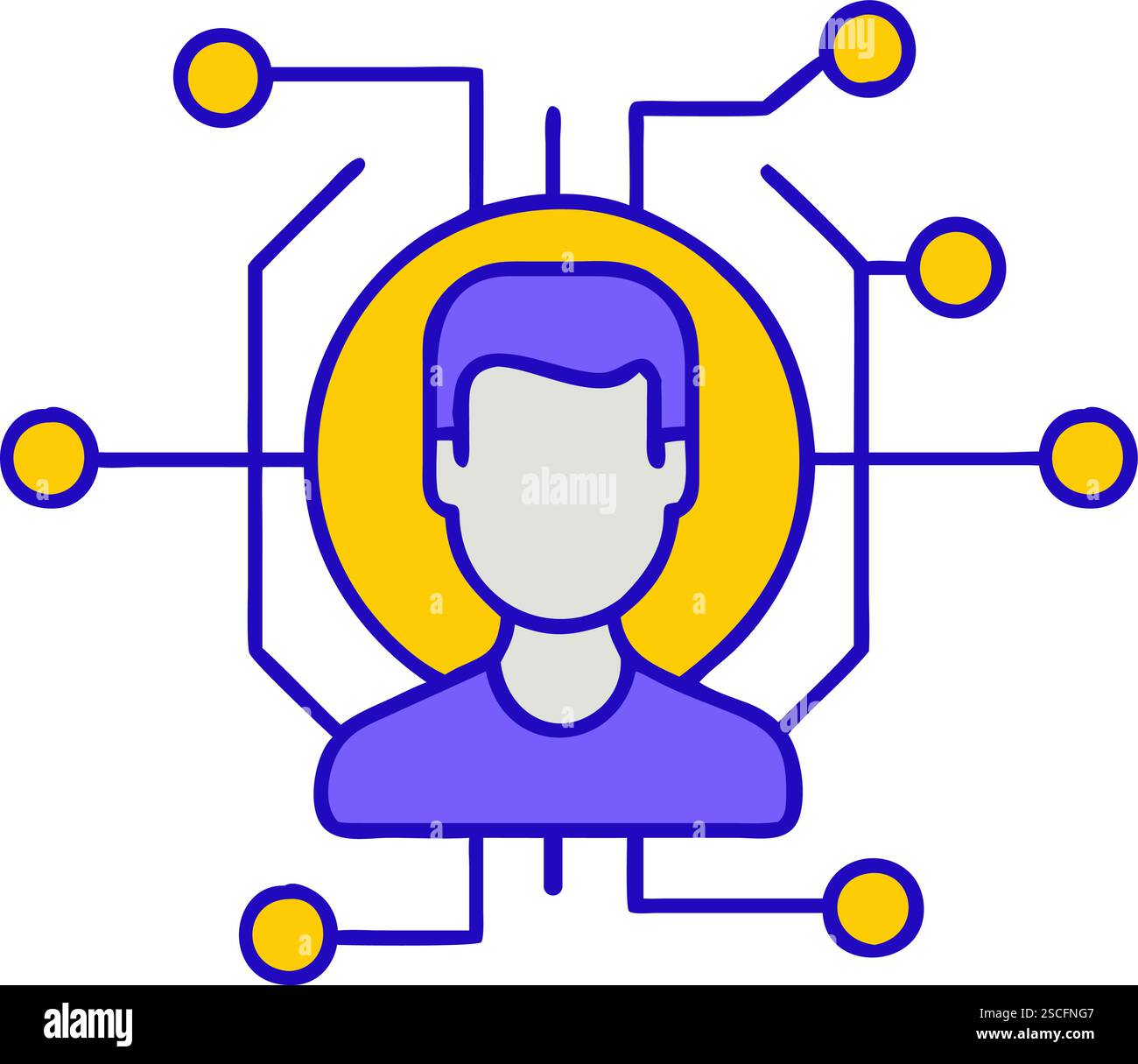 Ai Neural Network Human Illustration Stock Vector Image And Art Alamy