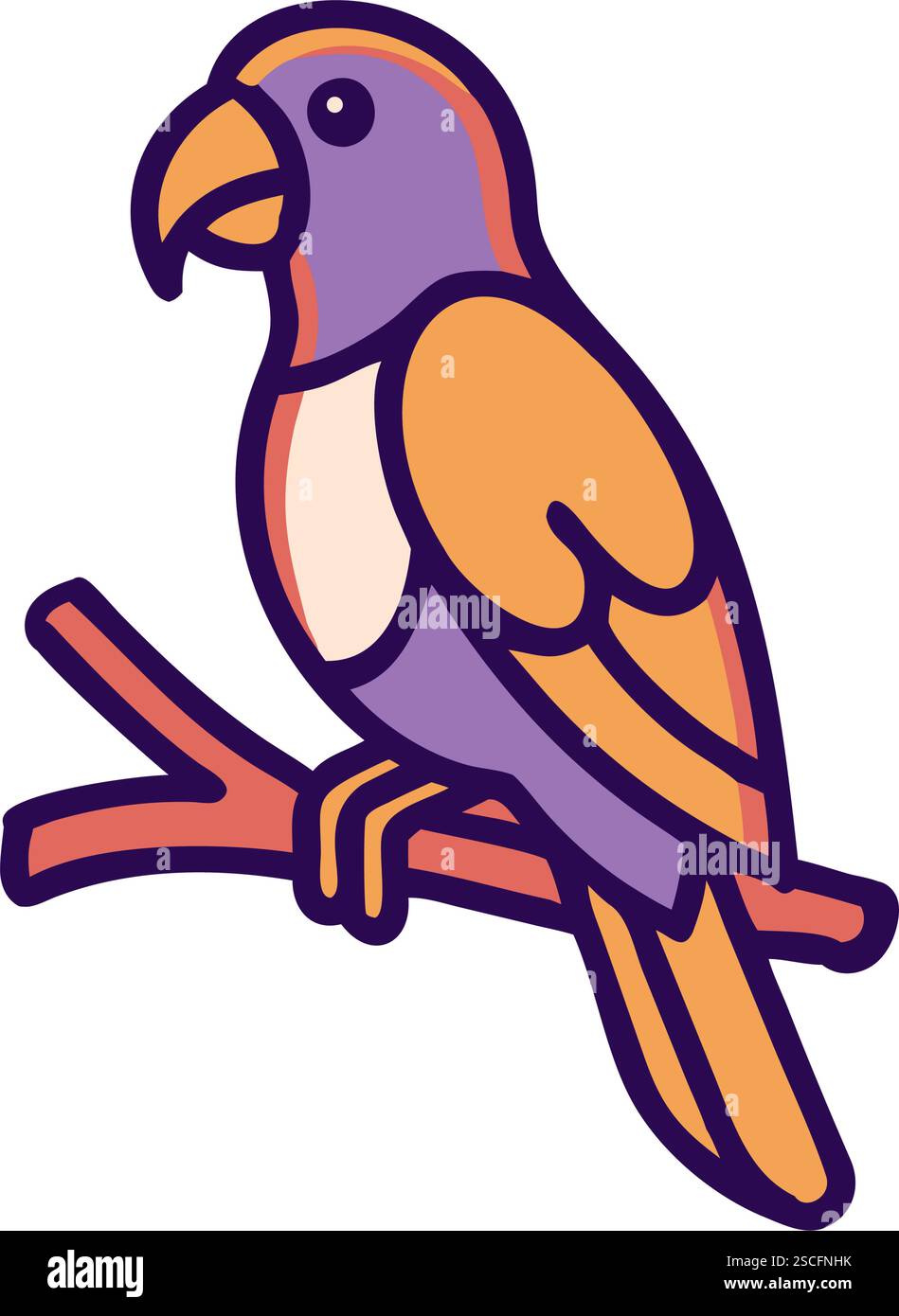Colorful parrot cartoon illustration Stock Vector Image & Art - Alamy
