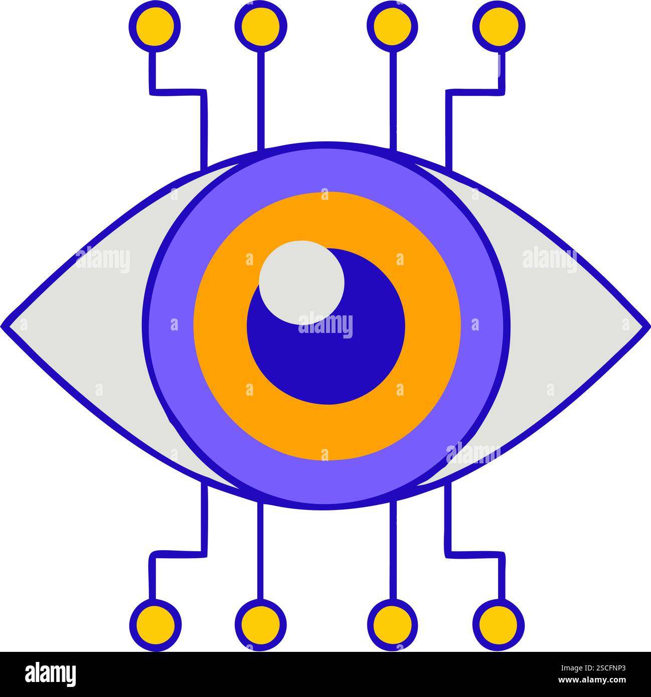 AI digital eye interface illustration Stock Vector Image & Art - Alamy