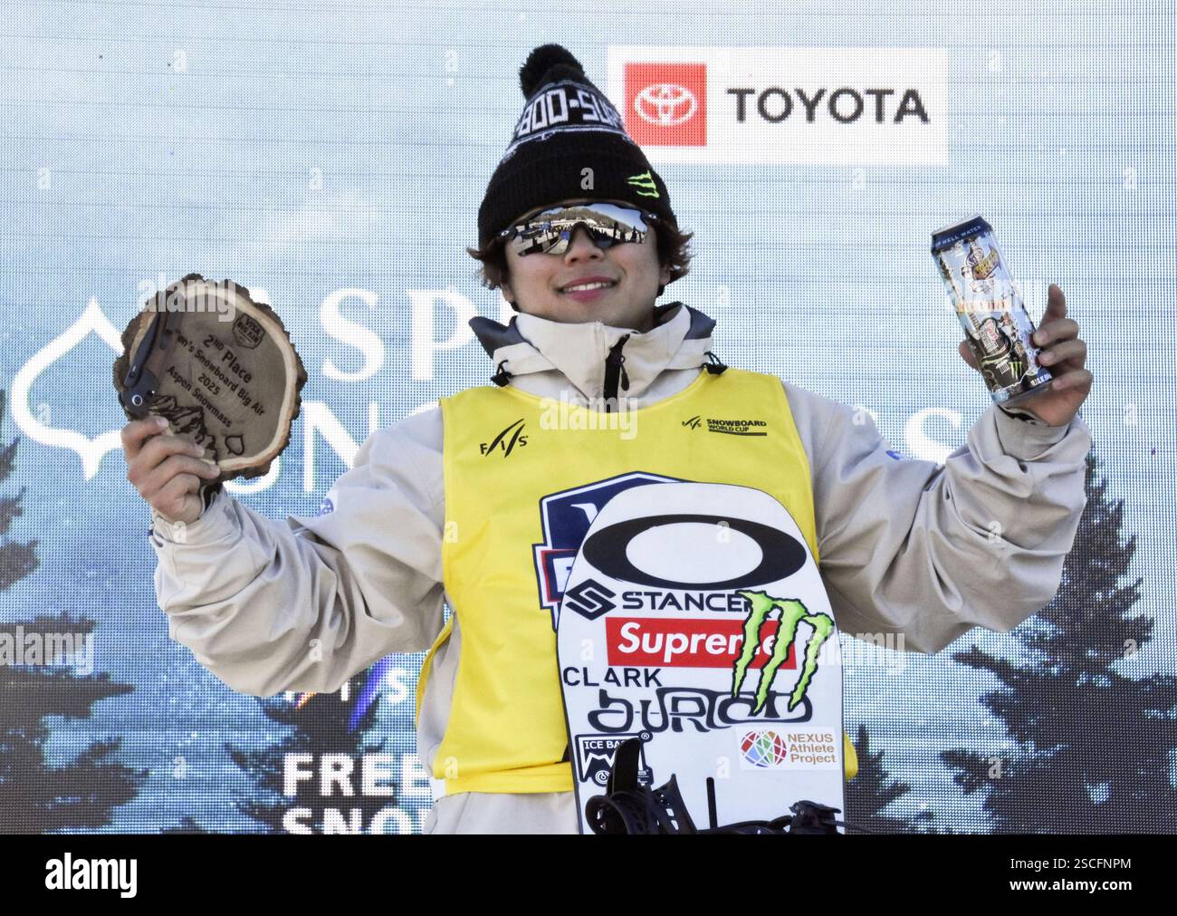 Taiga Hasegawa of Japan poses for a photo after winning silver in the ...
