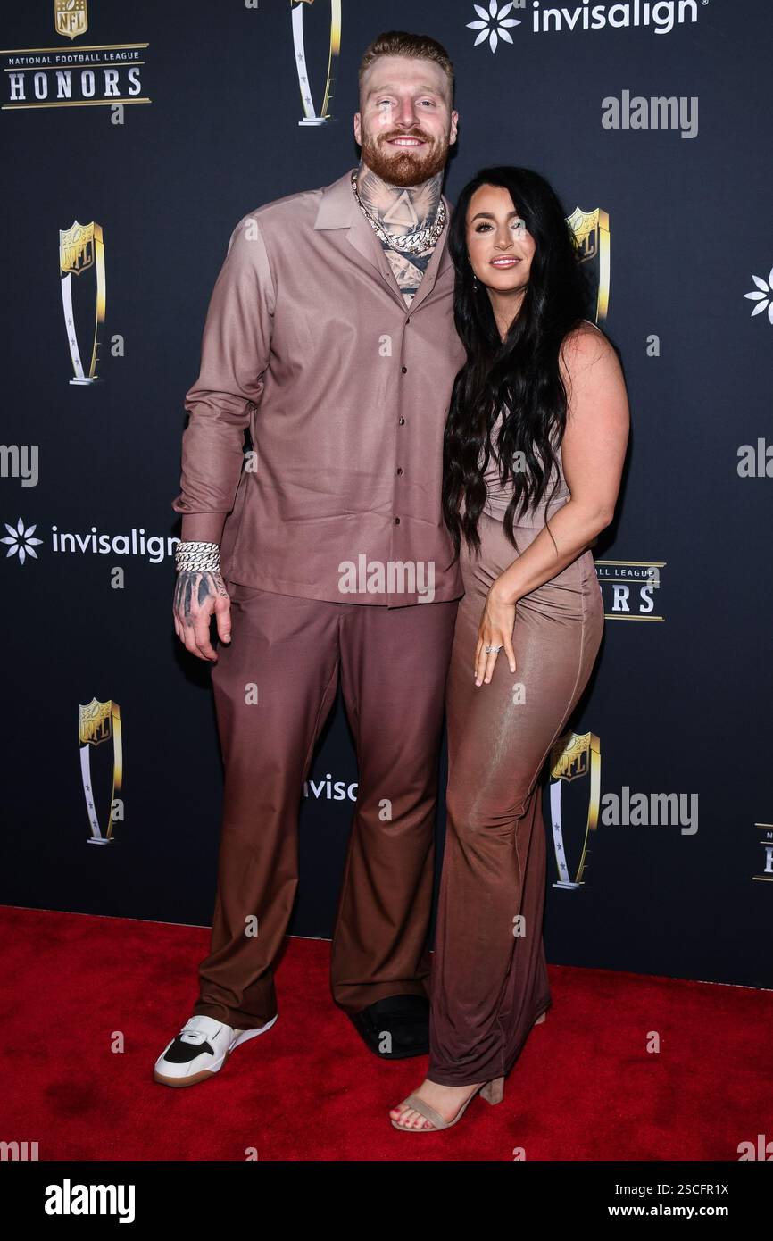 New Orleans, USA. 06th Feb, 2025. Maxx Crosby and Rachel Crosby walking ...