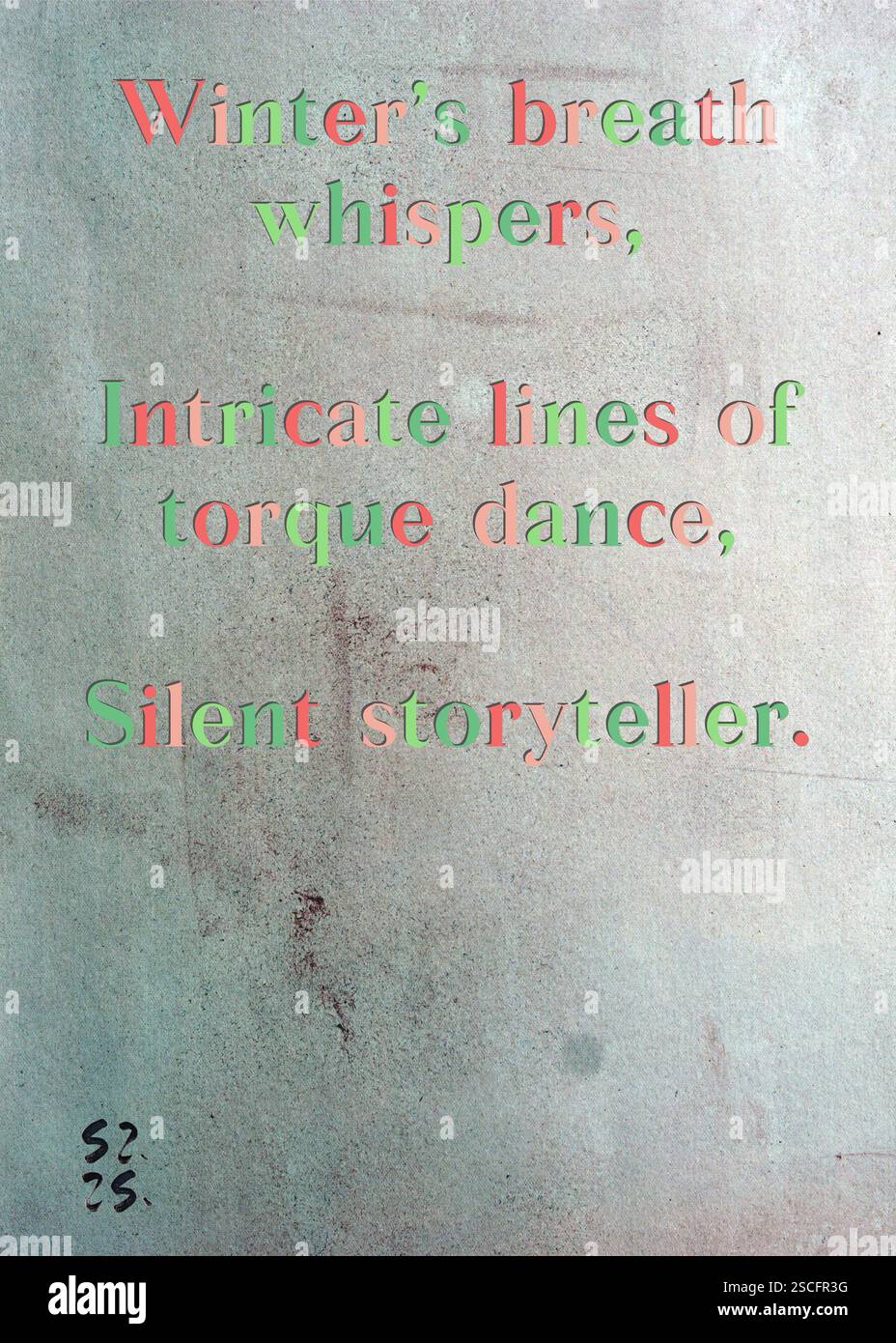 Winter's breath whispers, Intricate lines of torque dance, Silent ...