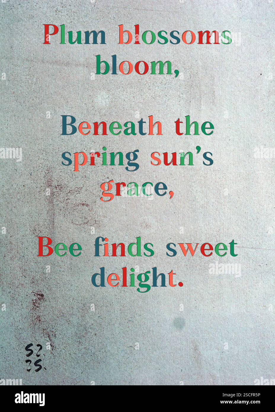 Plum blossoms bloom, Beneath the spring sun's grace, Bee finds sweet ...