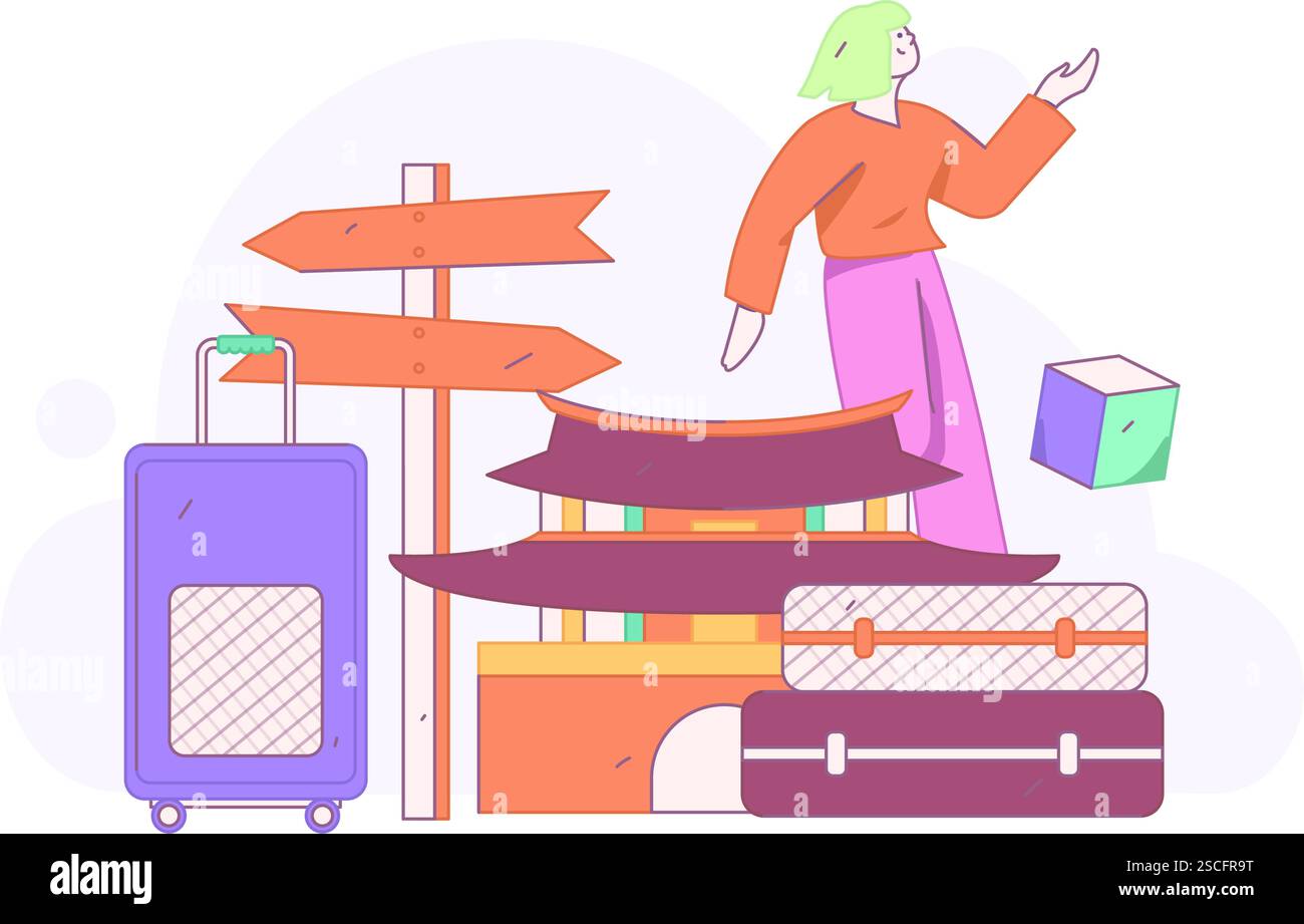 Holiday travel travel characters internet background vector hand drawn ...