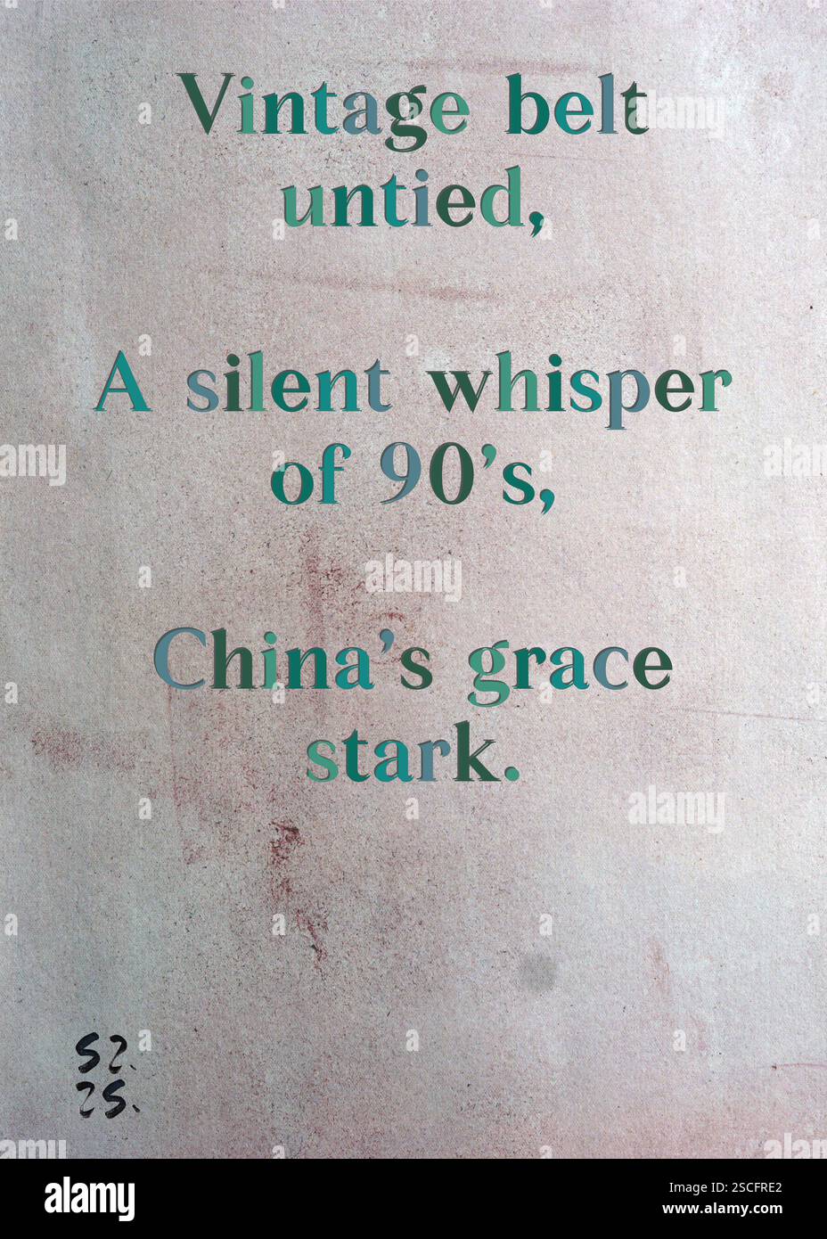 Vintage belt untied, A silent whisper of 90's, China's grace stark ...