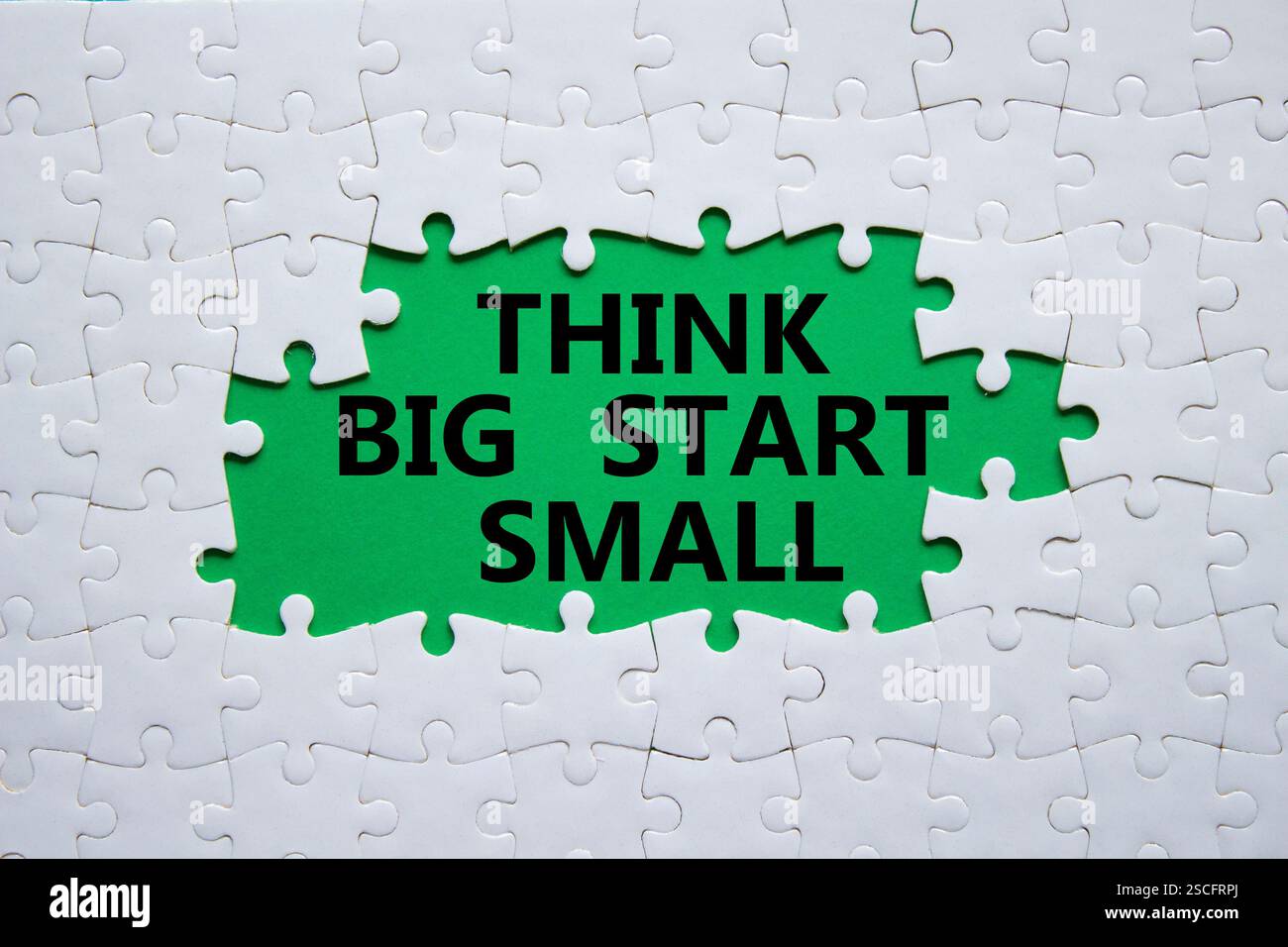 Think big start small symbol. Concept words Think big start small on ...