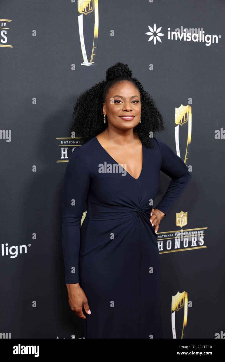 Monique Brown on the red carpet before the NFL Honors award show ahead ...