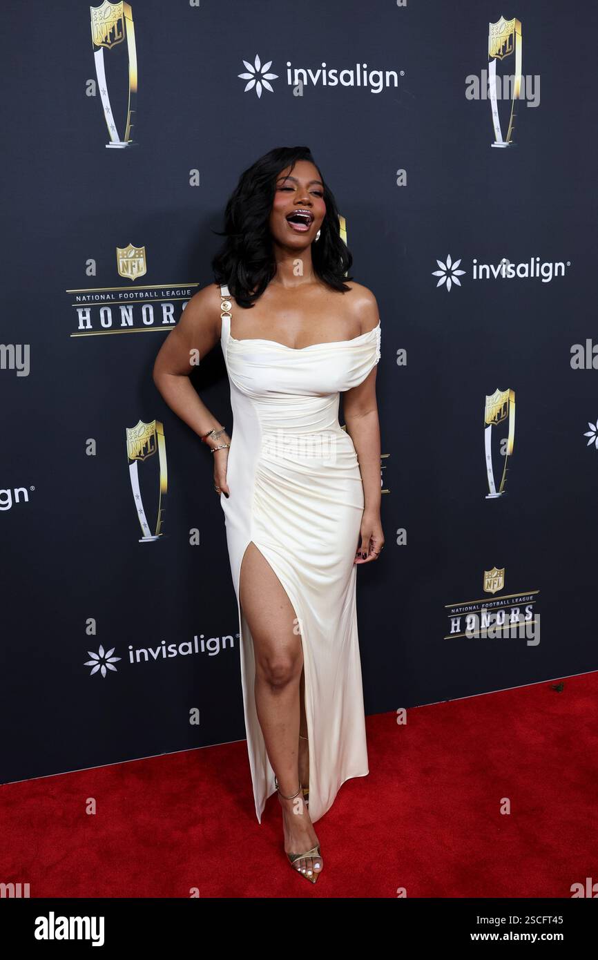 Taylor Rooks, sports journalist and broadcaster, on the red carpet ...