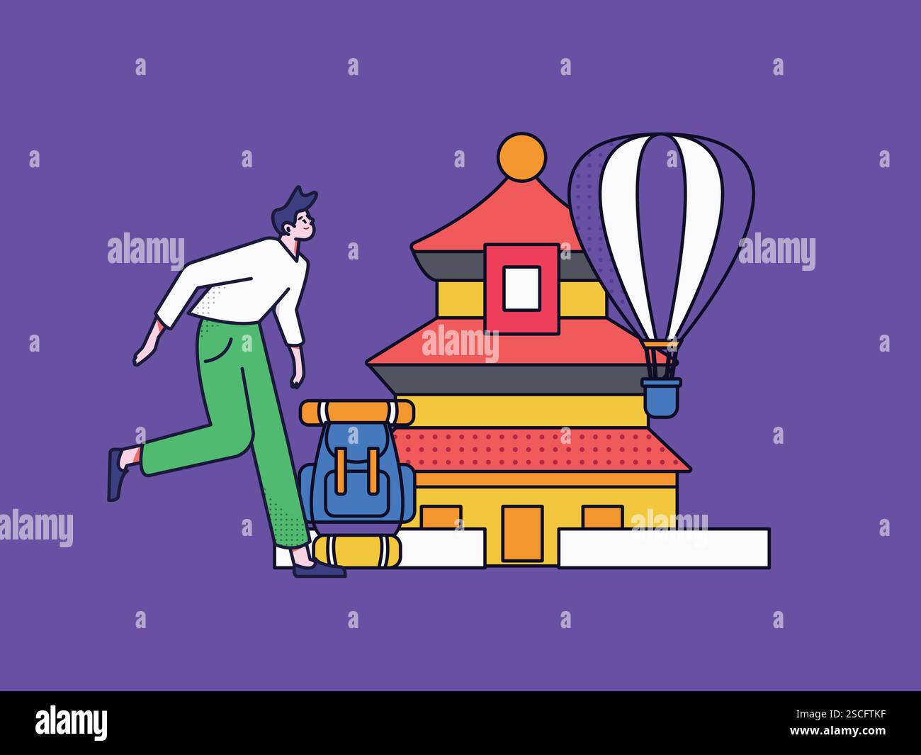 Holiday travel travel characters internet background vector hand drawn ...