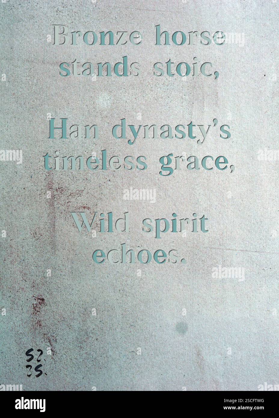 Bronze horse stands stoic, Han dynasty's timeless grace, Wild spirit ...