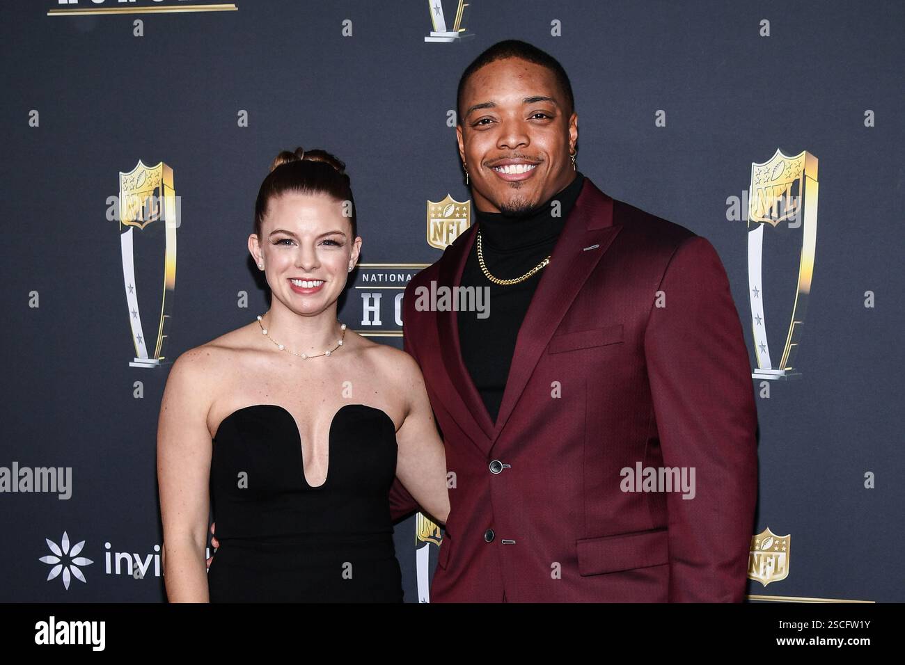 New Orleans, USA. 06th Feb, 2025. Stephanie Ham and C.J. Ham walking on ...