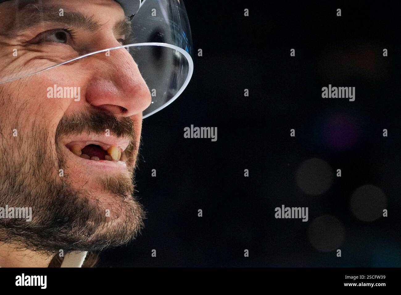 Toronto Maple Leafs defenseman Chris Tanev smiles during the second ...