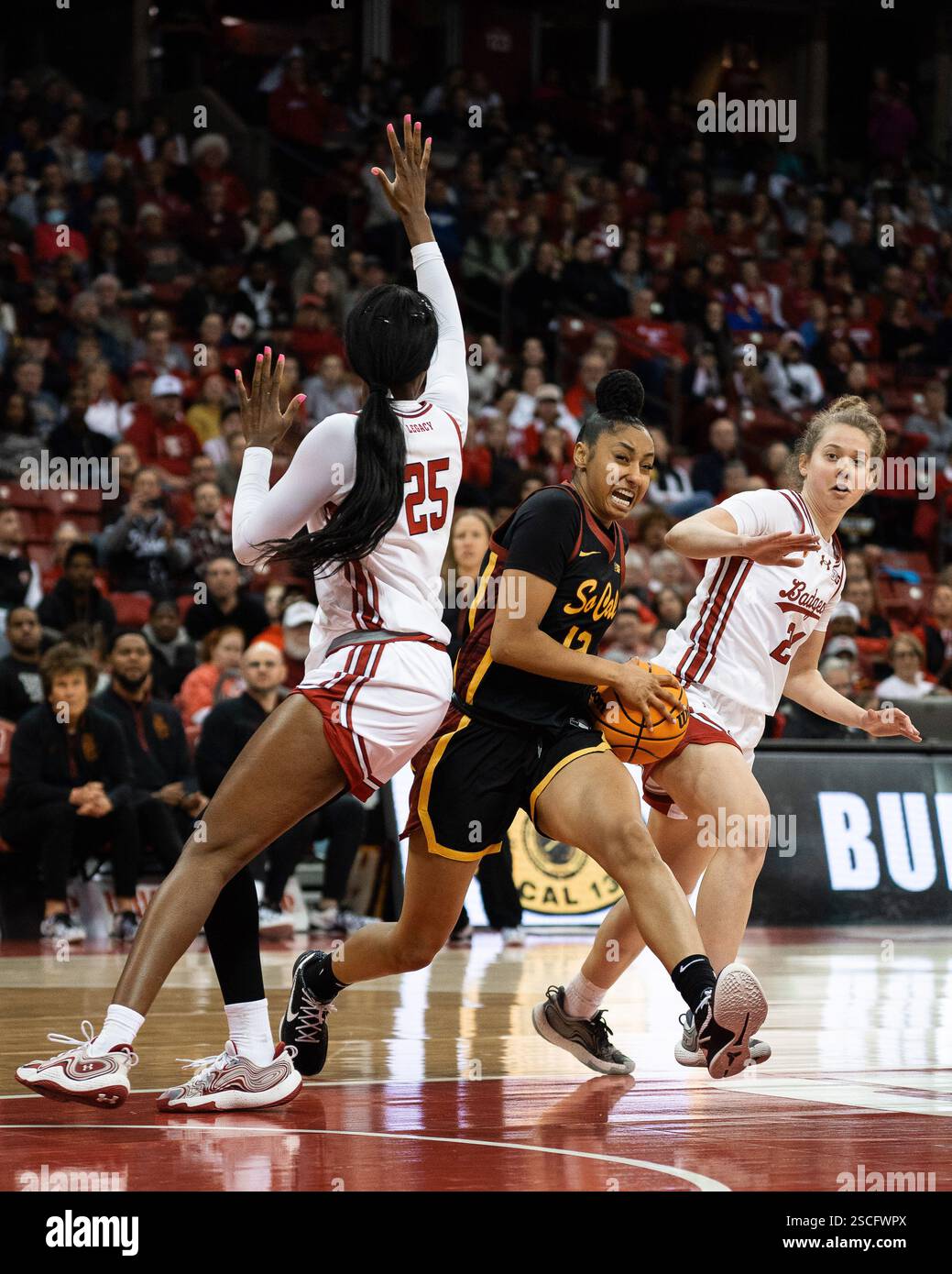 February 5, 2025, Madison, Wisconsin, USA: USC'S JUJU WATKINS (center ...