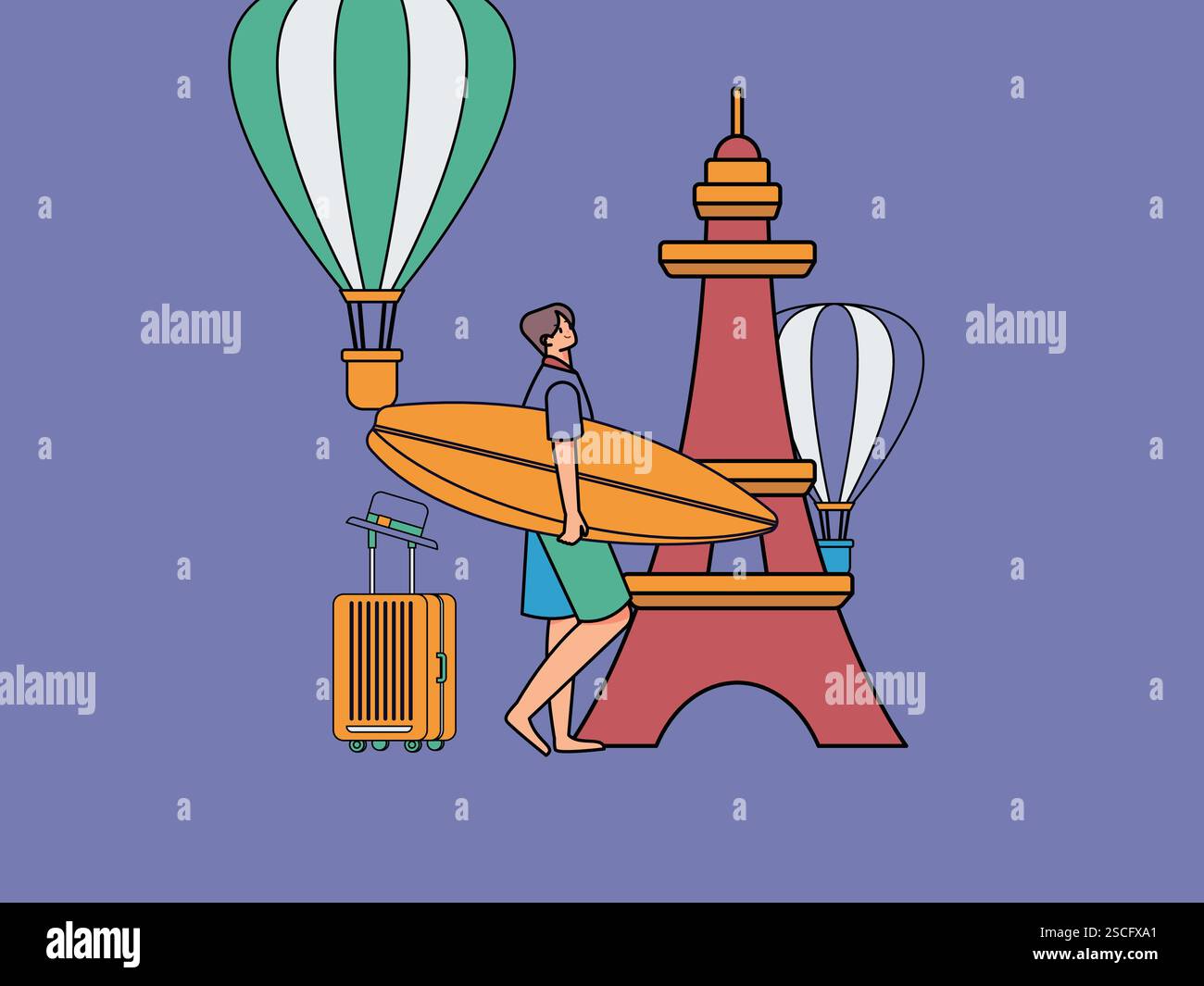 Holiday travel travel characters internet background vector hand drawn ...