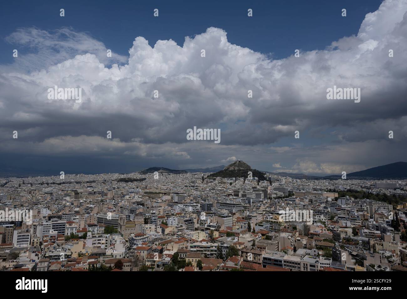 City of Athens, Greece under dramatic clouds viewed from the Acropolis Stock Photo - Alamy