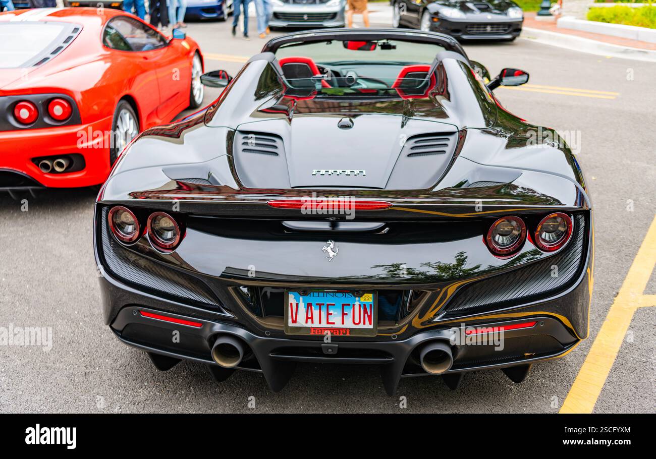 Chicago, Illinois - September 29, 2024: Ferrari F8 Spider or Tributo ...