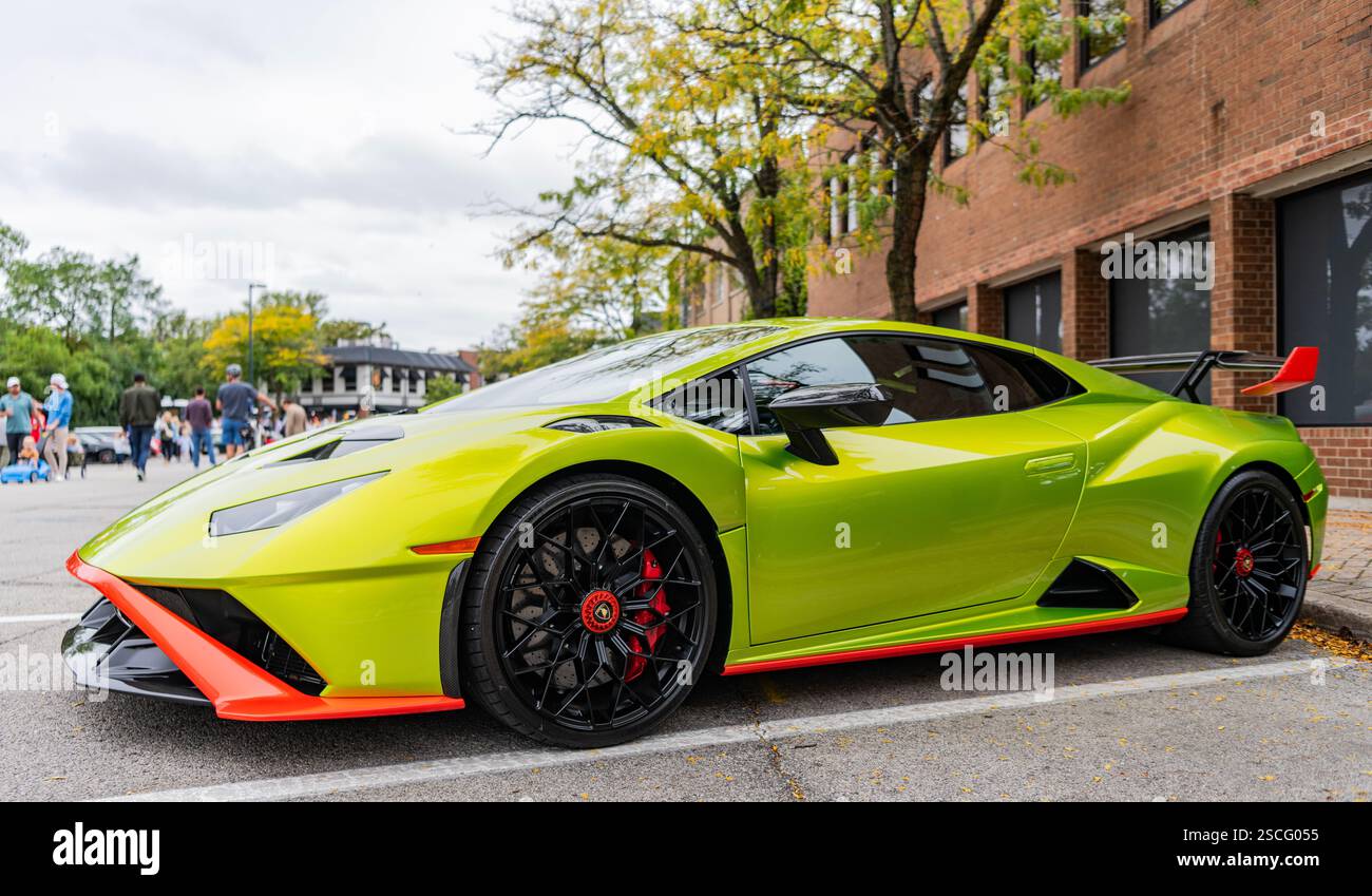 Chicago, Illinois - September 29, 2024: 2021 Lamborghini Huracan STO ...