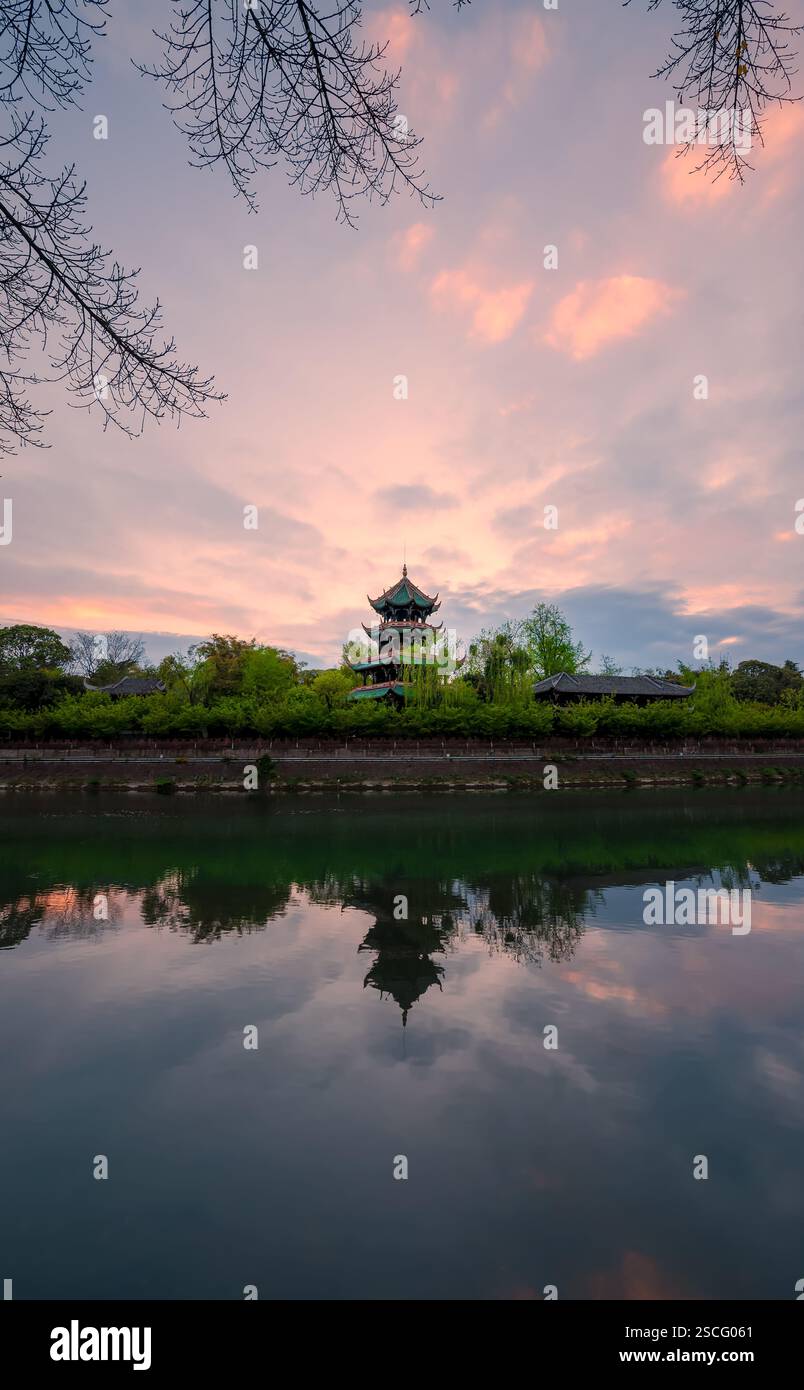 Chongli Pavilion, Wangjiang Tower Park, Chengdu, Sichuan, China Stock ...