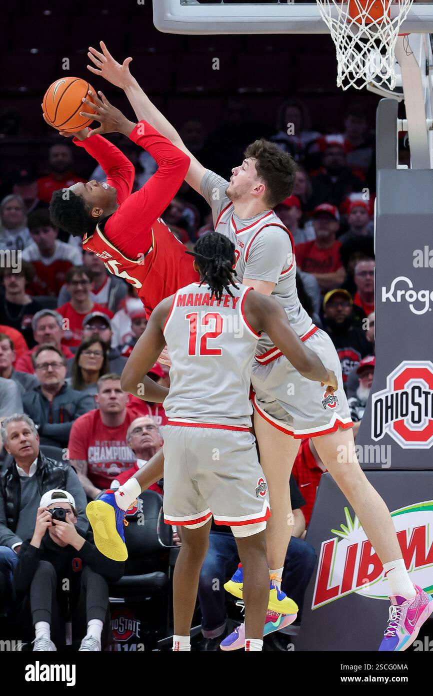 February 6, 2025, Columbus, Ohio, U.S: Ohio State Buckeyes center Ivan ...