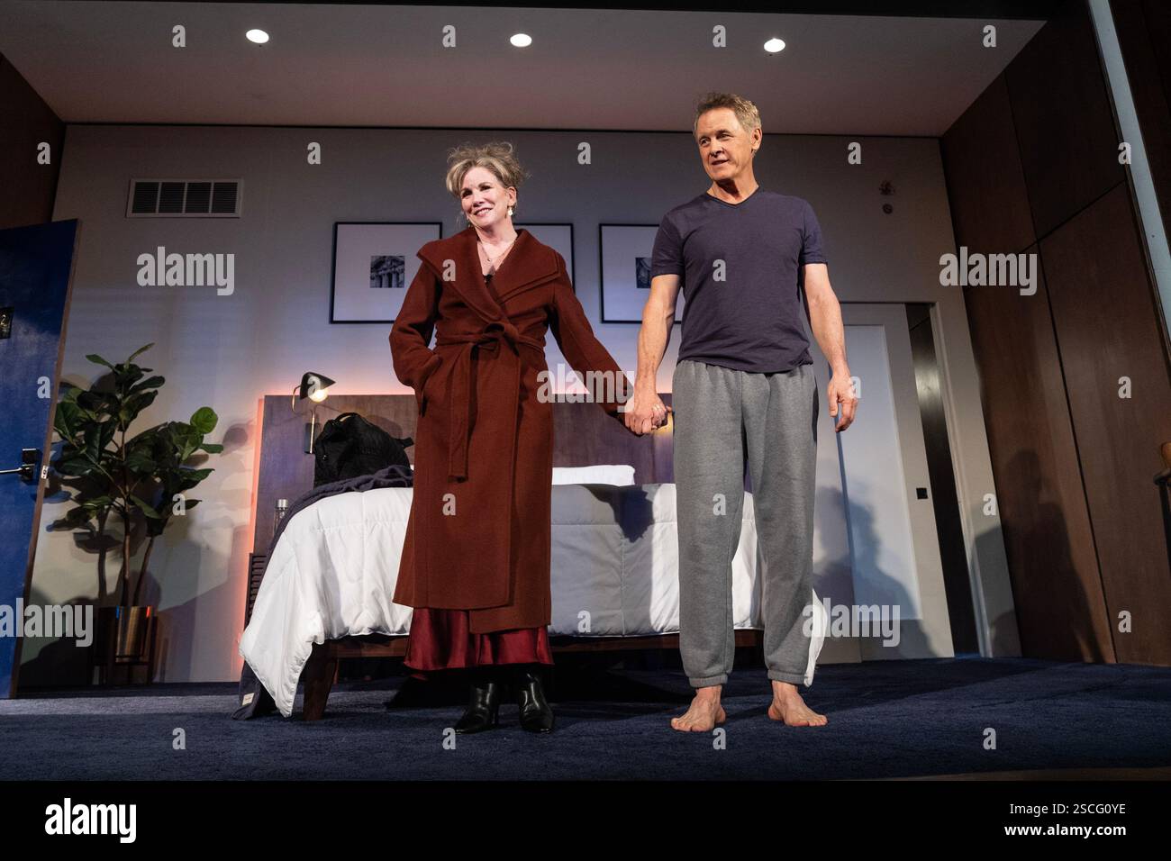 New York, USA. 07th Feb, 2025. Melissa Gilbert and Mark Moses on stage ...