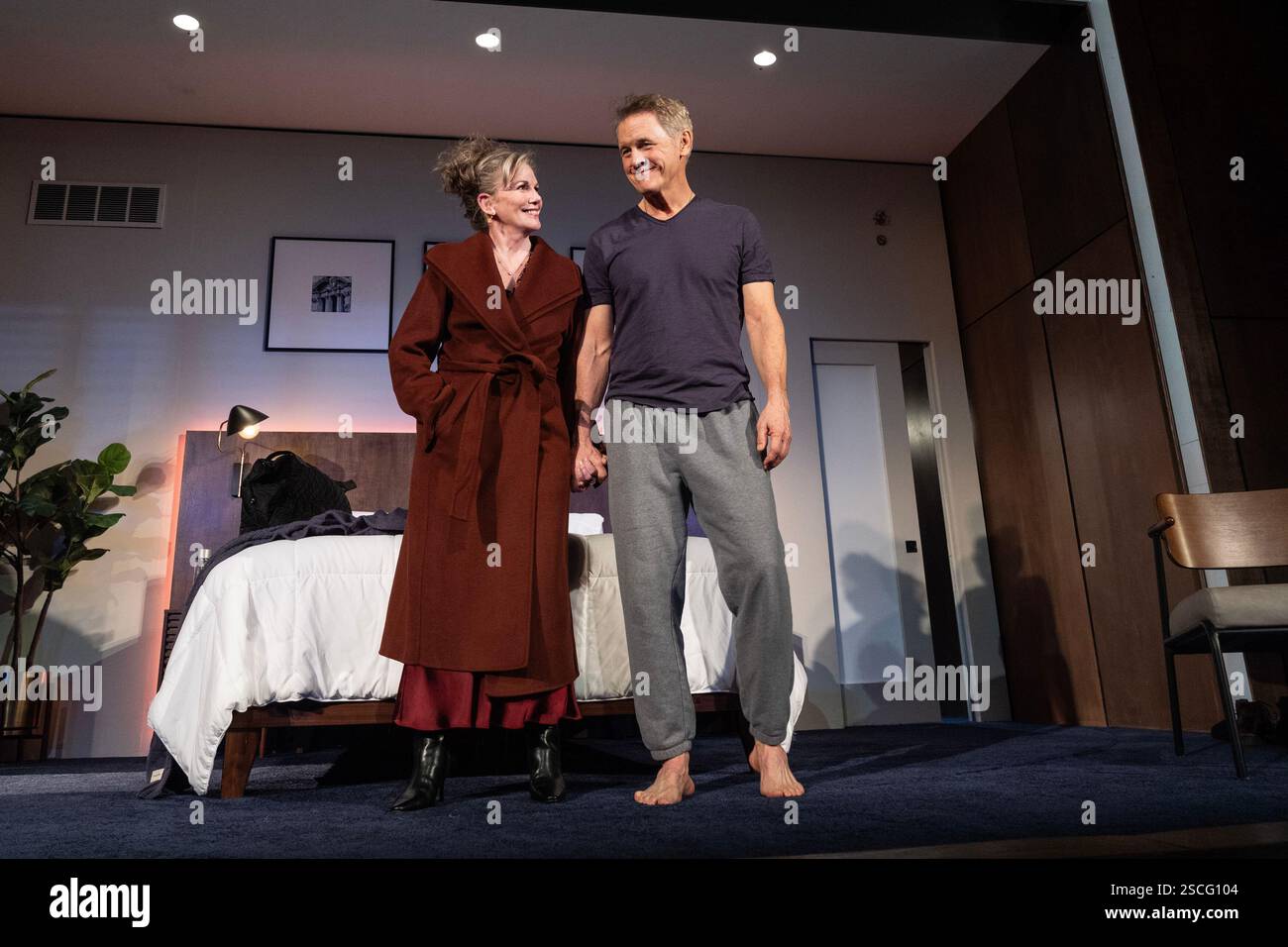 New York, USA. 07th Feb, 2025. Melissa Gilbert and Mark Moses on stage ...