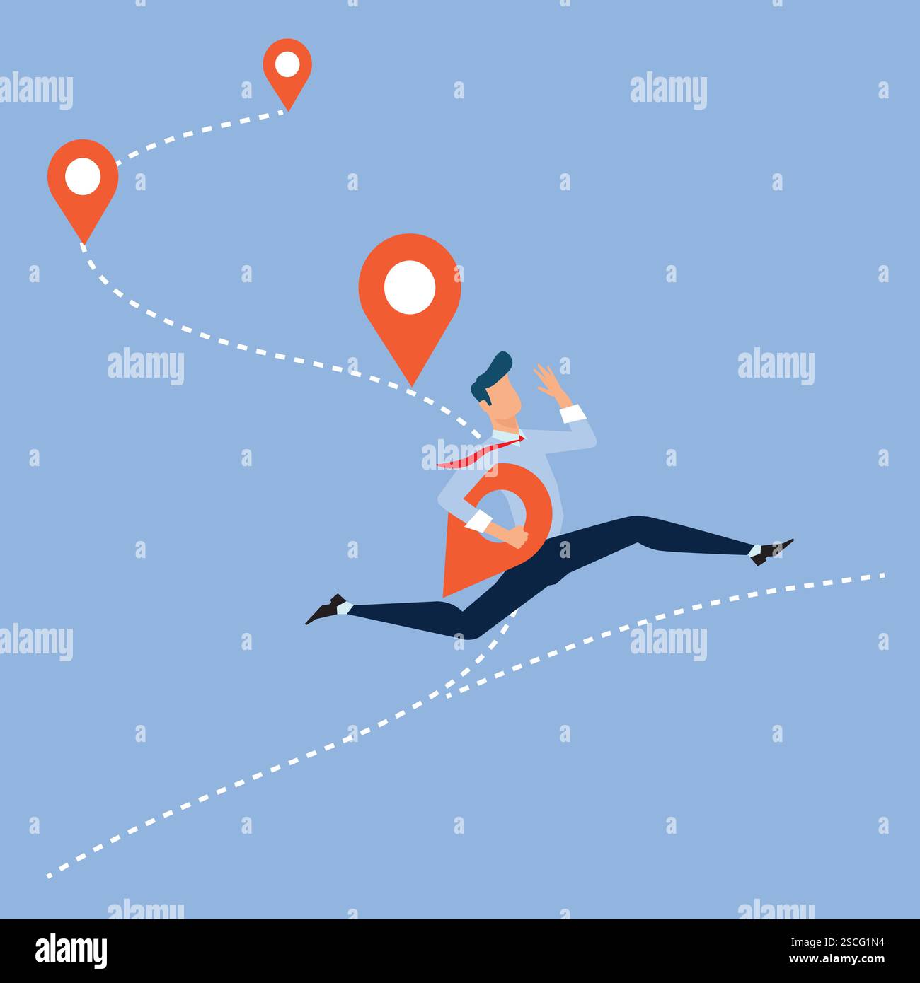 Men planning journey map Stock Vector Images - Alamy