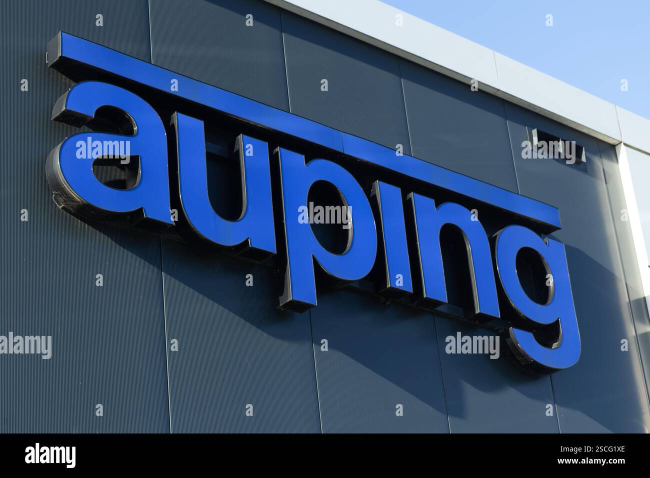 Auping store logo sign. Auping is a bed store and has been designing ...