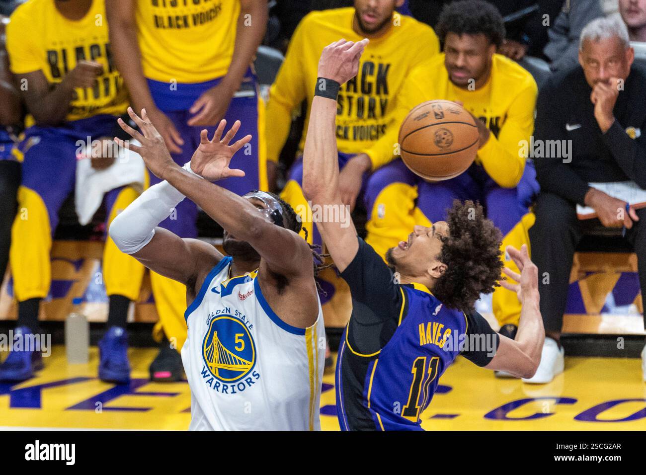 February 6, 2025, Los Angeles, California, USA: Golden State Warriors ...