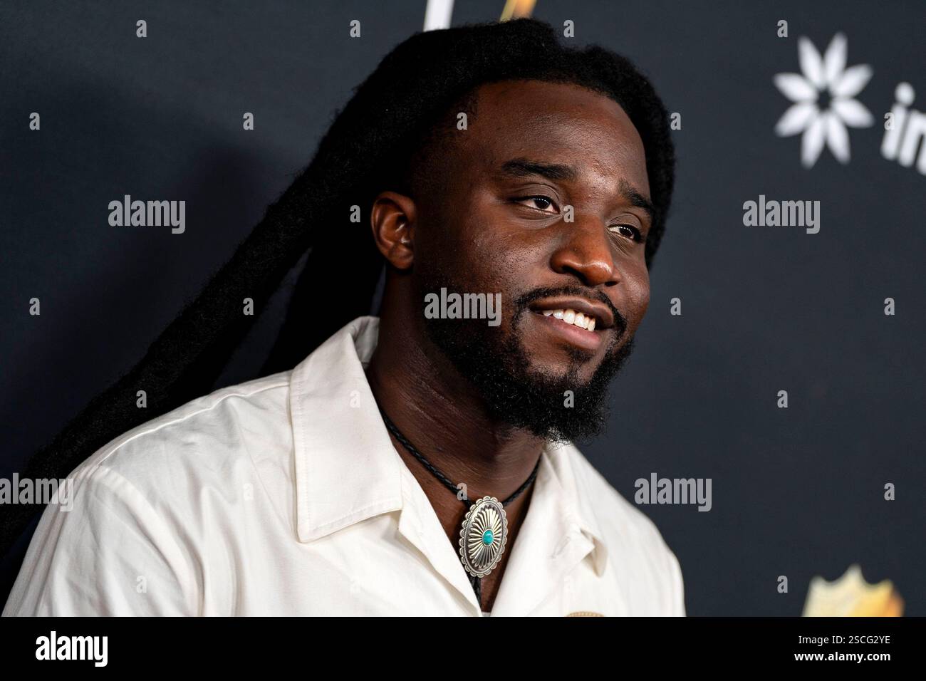 New Orleans, United States. 06th Feb, 2025. Singer Shaboozey arrives on ...