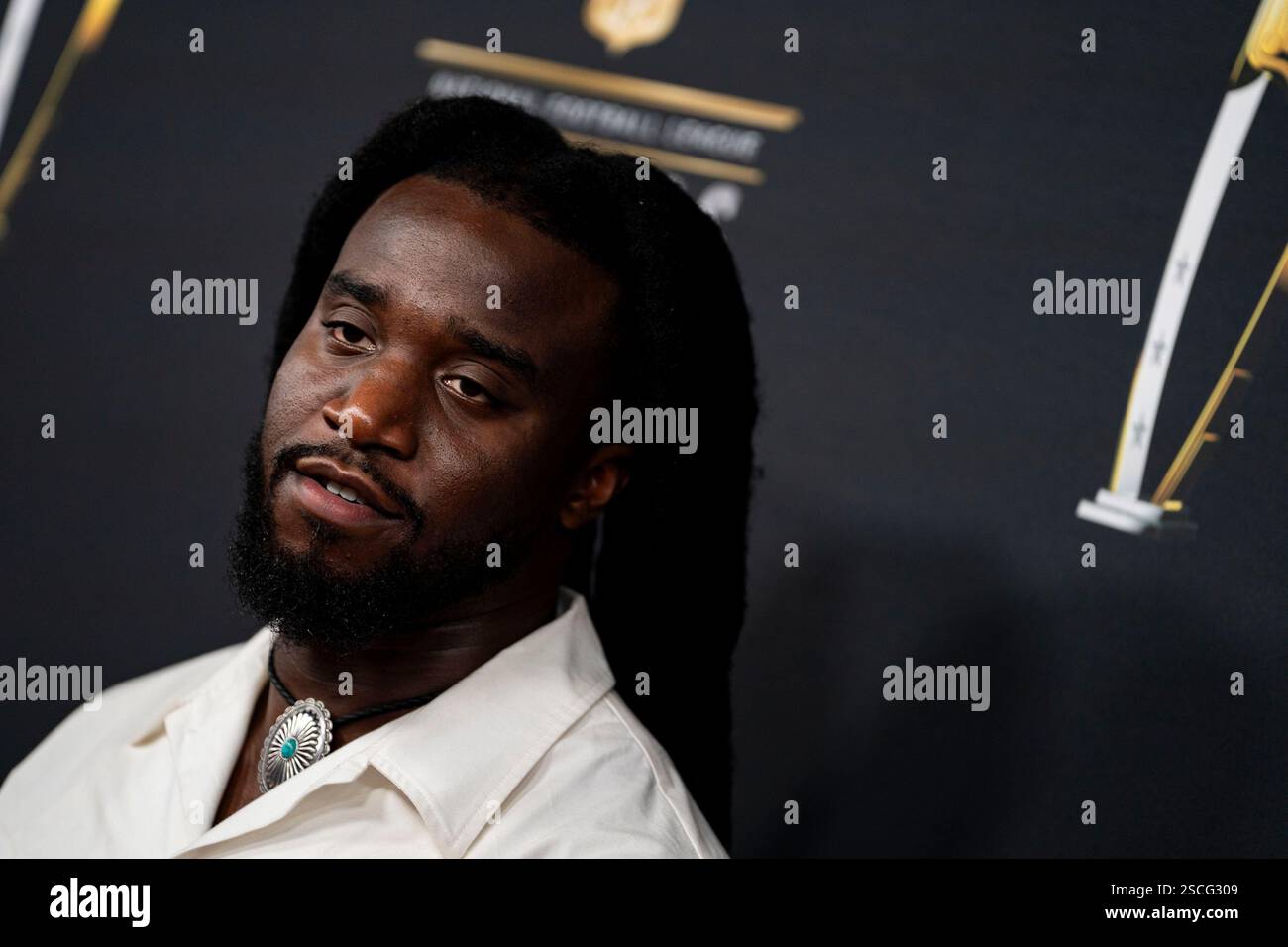 New Orleans, United States. 06th Feb, 2025. Singer Shaboozey arrives on ...