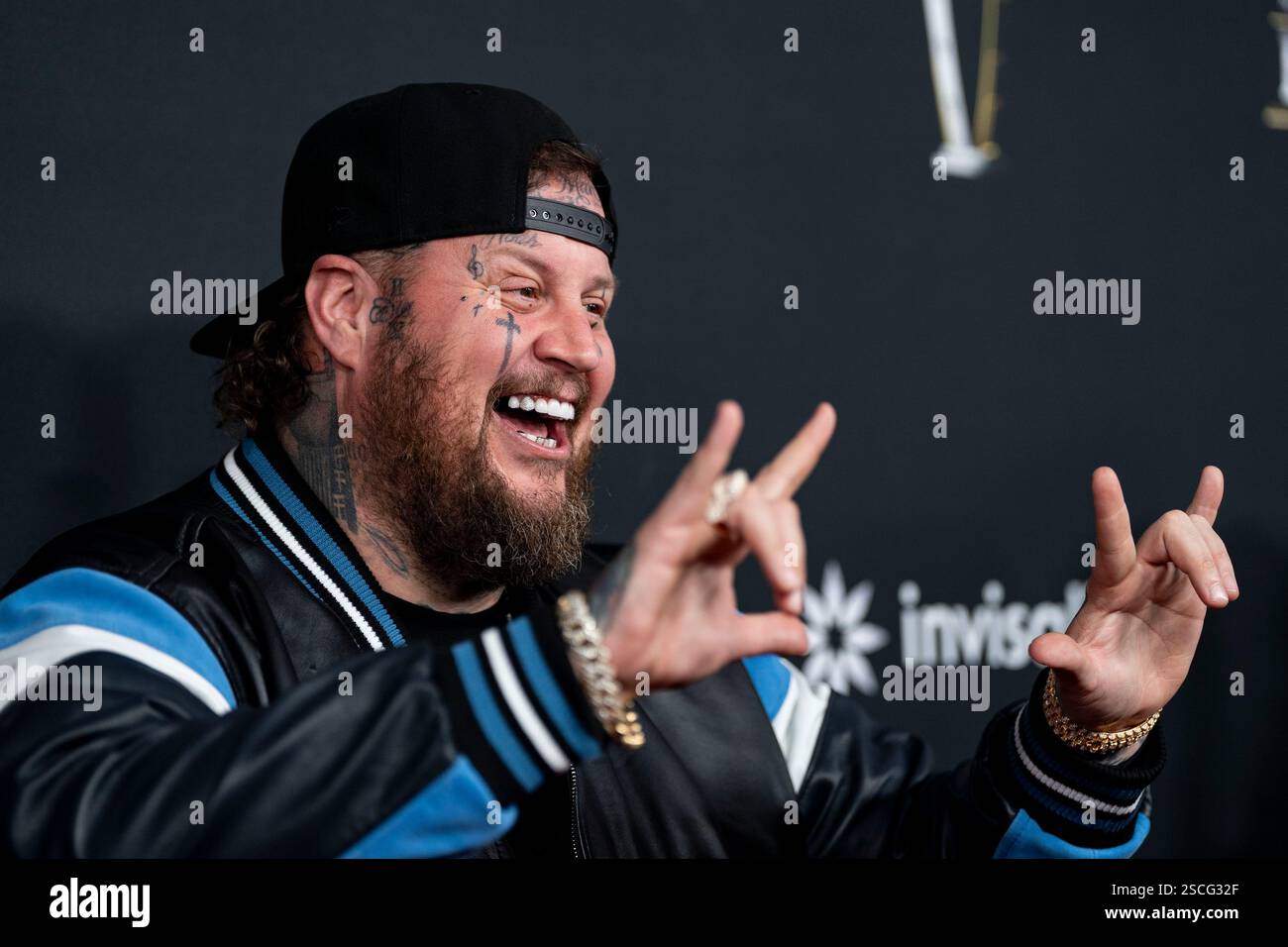 New Orleans, United States. 06th Feb, 2025. Rapper Jelly Roll arrives ...