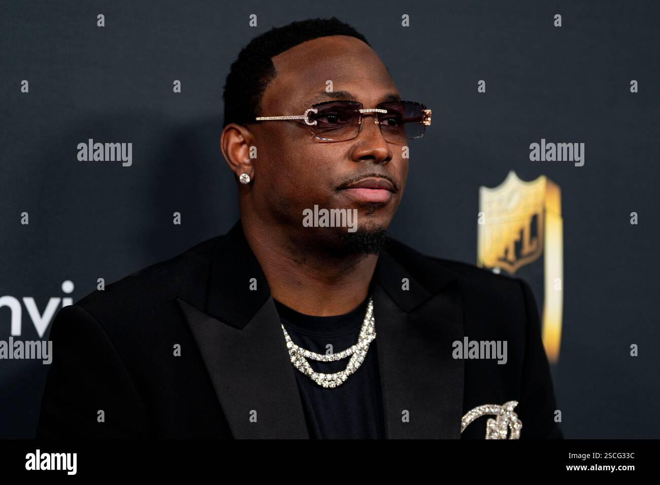 New Orleans, United States. 06th Feb, 2025. Former NFL player LeSean ...