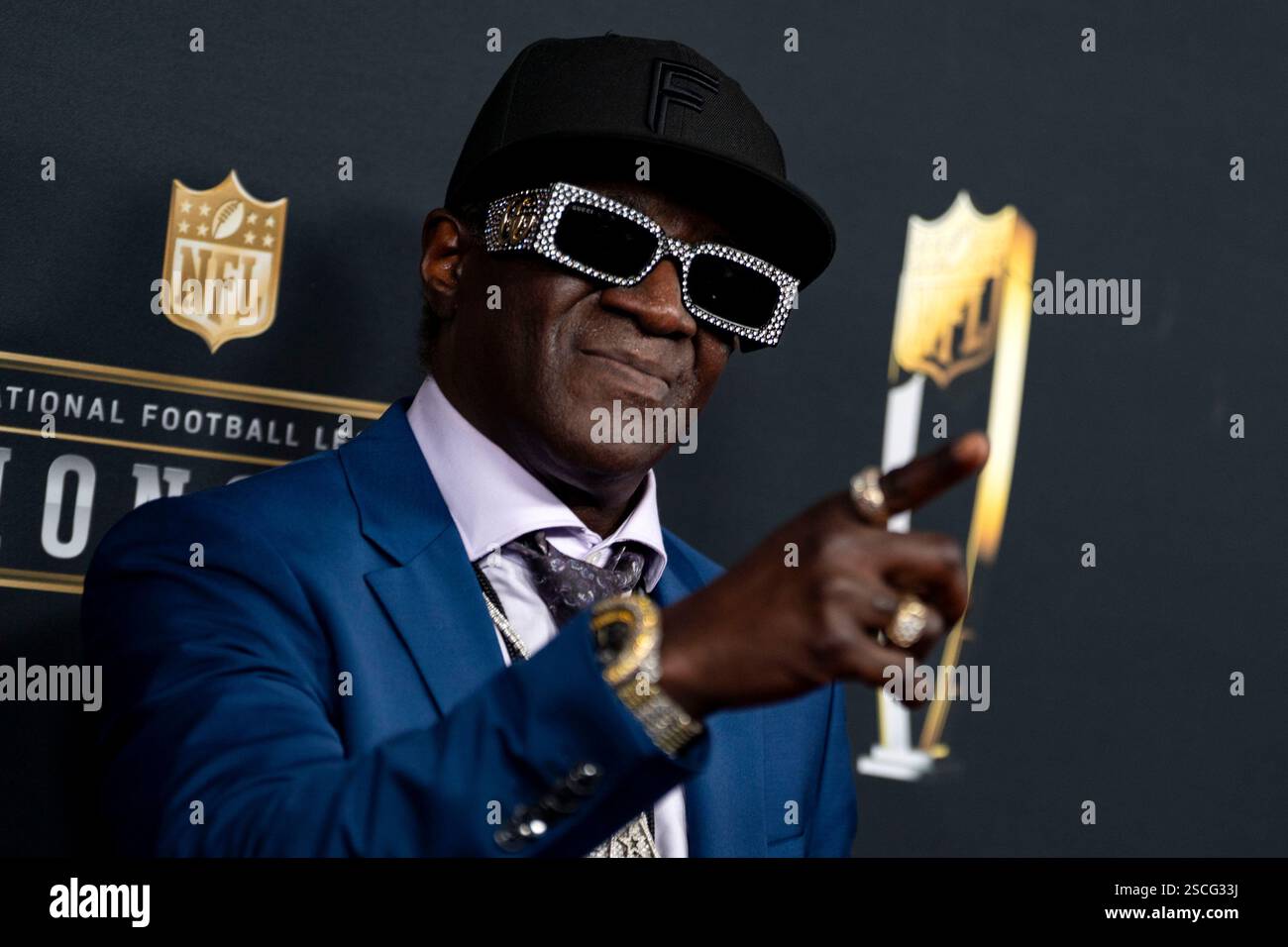 New Orleans, United States. 06th Feb, 2025. Rapper Flavor Flav arrives ...