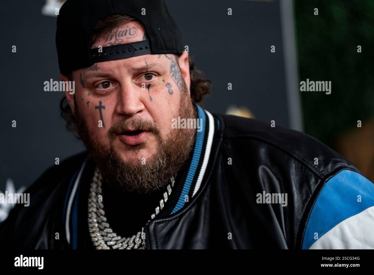 New Orleans, United States. 06th Feb, 2025. Rapper Jelly Roll arrives ...
