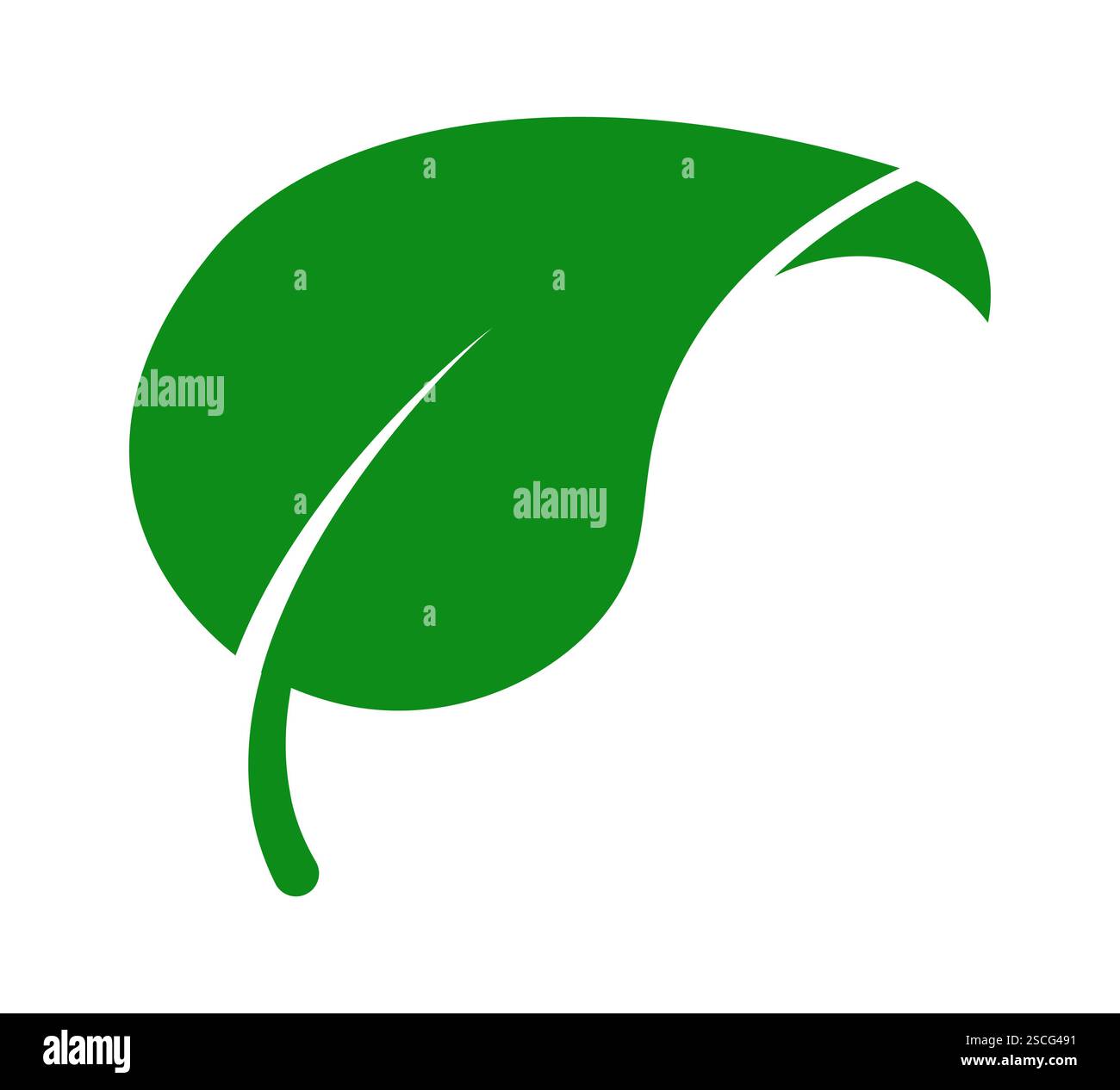 Minimalist Green Leaf Icon for Eco-Friendly Branding, Sustainable ...