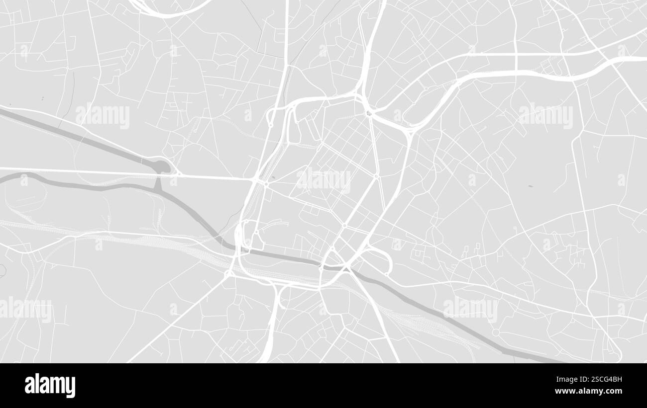 Background Charleroi map, Belgium, white and light grey city poster ...