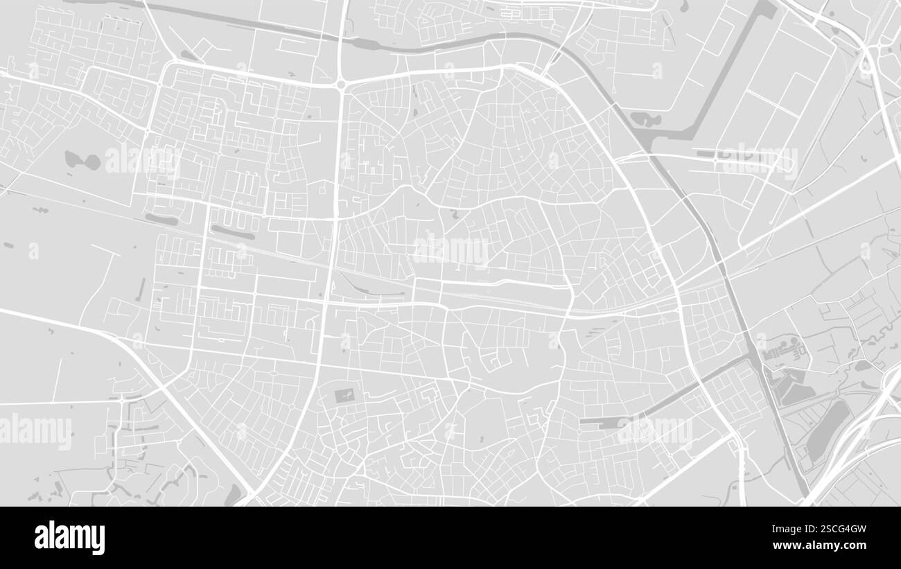Background Tilburg map, Netherlands, white and light grey city poster ...
