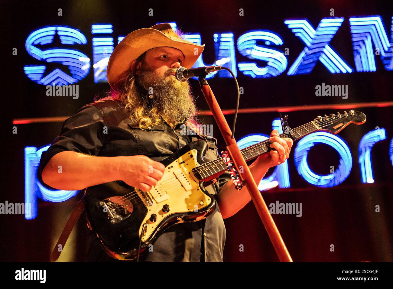 Chris Stapleton performs during an exlcusive concert for SiriusXM and ...
