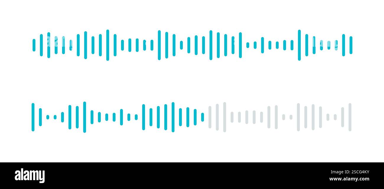 Minimalist Audio Waveform Design in Blue and Gray for Podcasts, Music ...