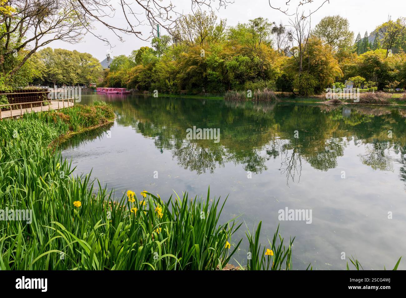 The scenery of Huaxi River in Huaxi Park, Guiyang City, Guizhou ...