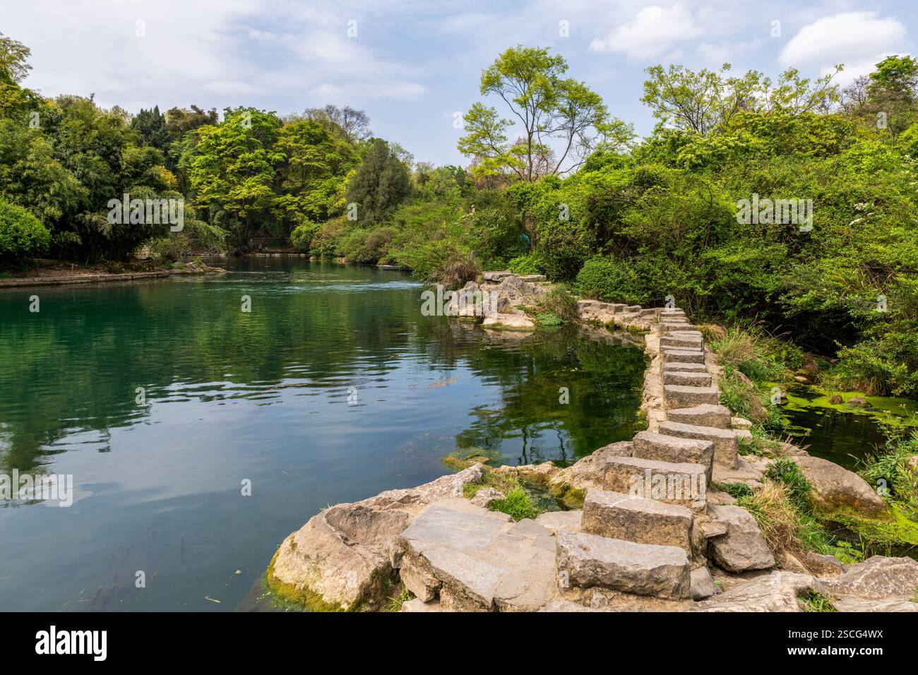 The scenery of Huaxi River in Huaxi Park, Guiyang City, Guizhou ...
