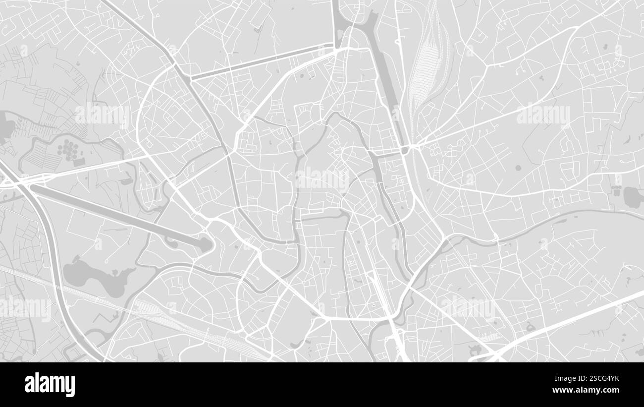 Background Ghent map, Belgium, white and light grey city poster with ...