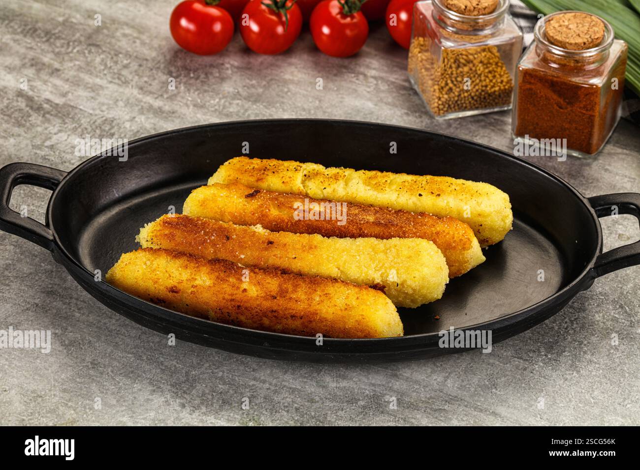 Crispy breaded mozarella cheese sticks appetizer Stock Photo - Alamy