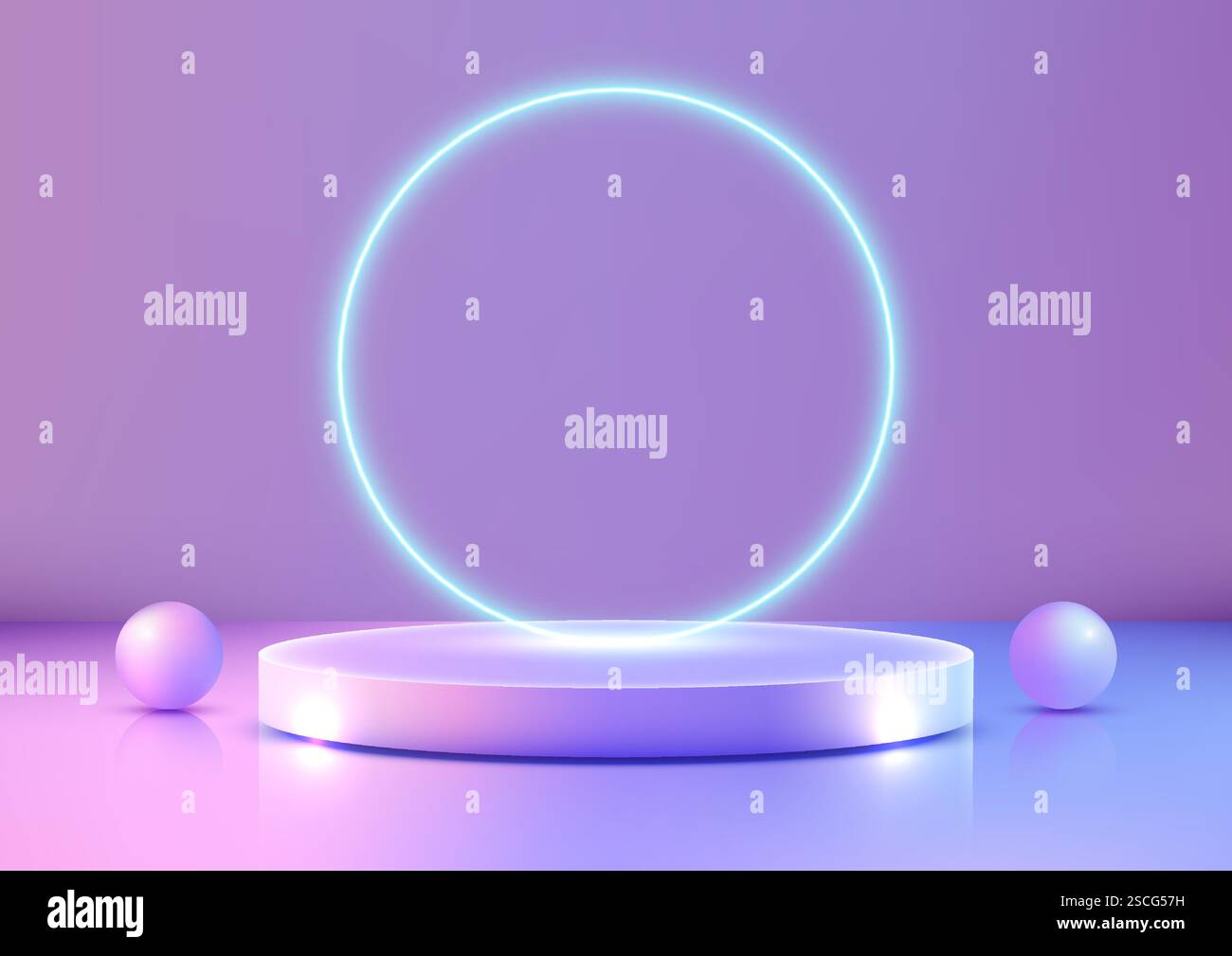 modern and minimalist 3d product display featuring a glowing cyan ring ...